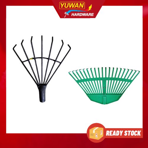 Pencakar Daun Besi PVC / Green Lawn Rake Metal Teeth PVC Garden Leaf ...