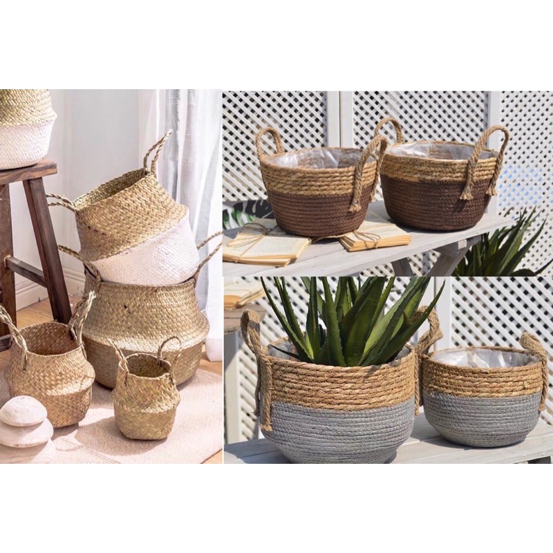 Pasu Pokok Bunga Rotan Rattan Bakul Rotan Artificial Plants By Handmade ...