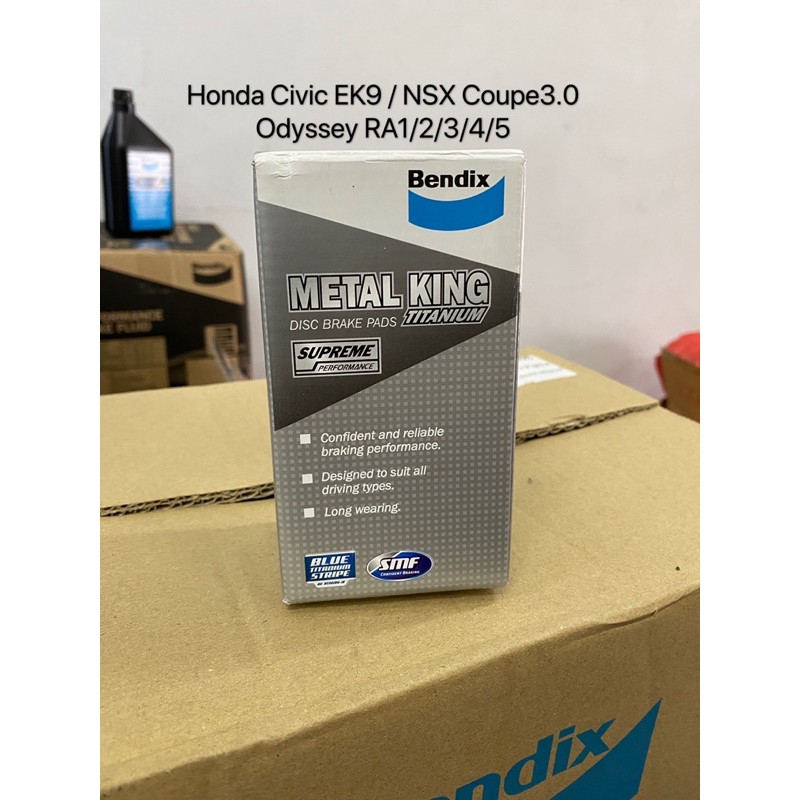 Bendix Metal King Front Brake Pad -Honda Civic EK9 / NSX / Odyssey RA1 ...