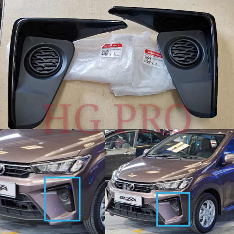 PERODUA BEZZA 2020 ORIGINAL FOG LAMP COVER NO/HOLE RH/LH SPORT LIGHT ...