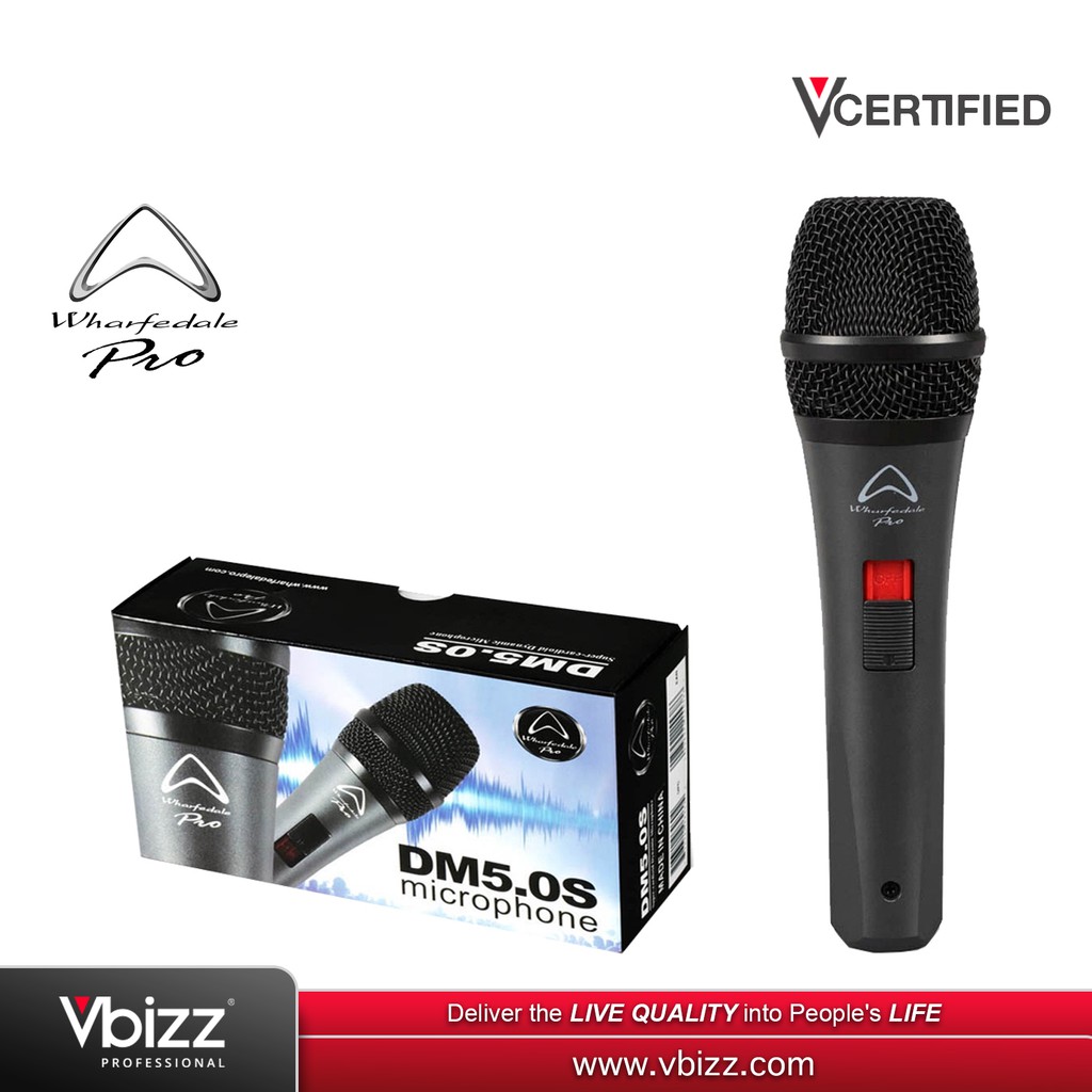 WHARFEDALE DM5.0S Supercardiod Dynamic Microphone With On Off Switch ...