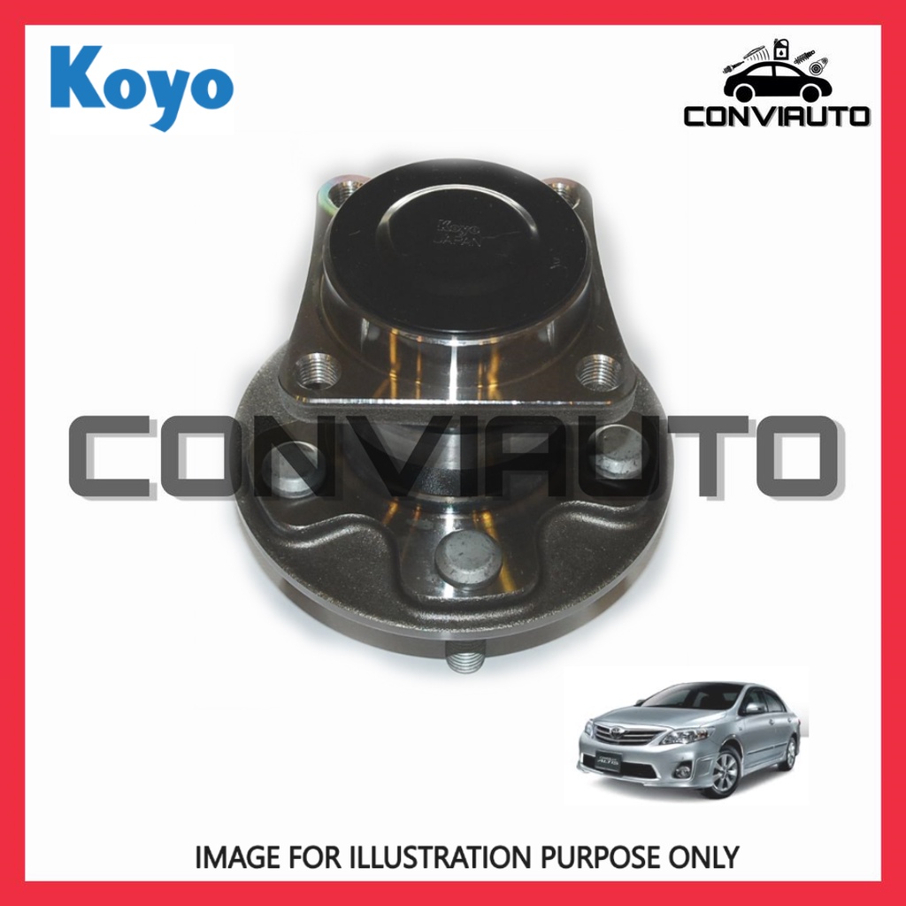 TOYOTA ALTIS ZZE142 ZRE142 ZZE173 2008-2019 REAR WHEEL BEARING HUB KOYO ...