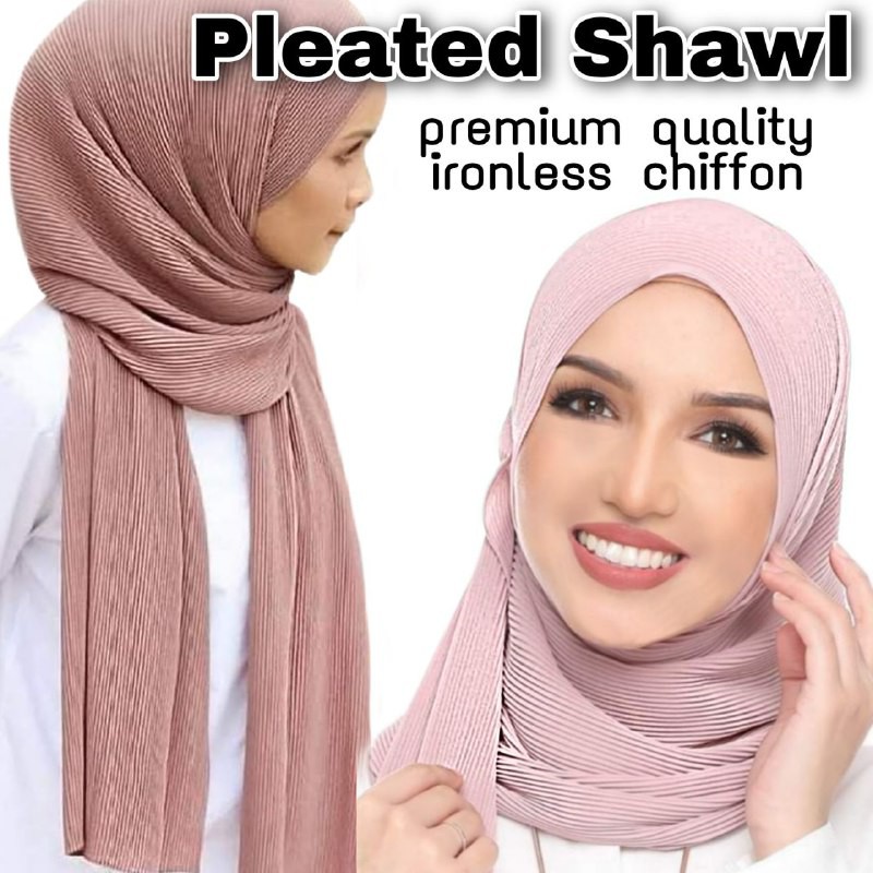 SELENDANG BERLIPAT senang bentuk Shawl Selesa Shawl Ironless Cantik ...