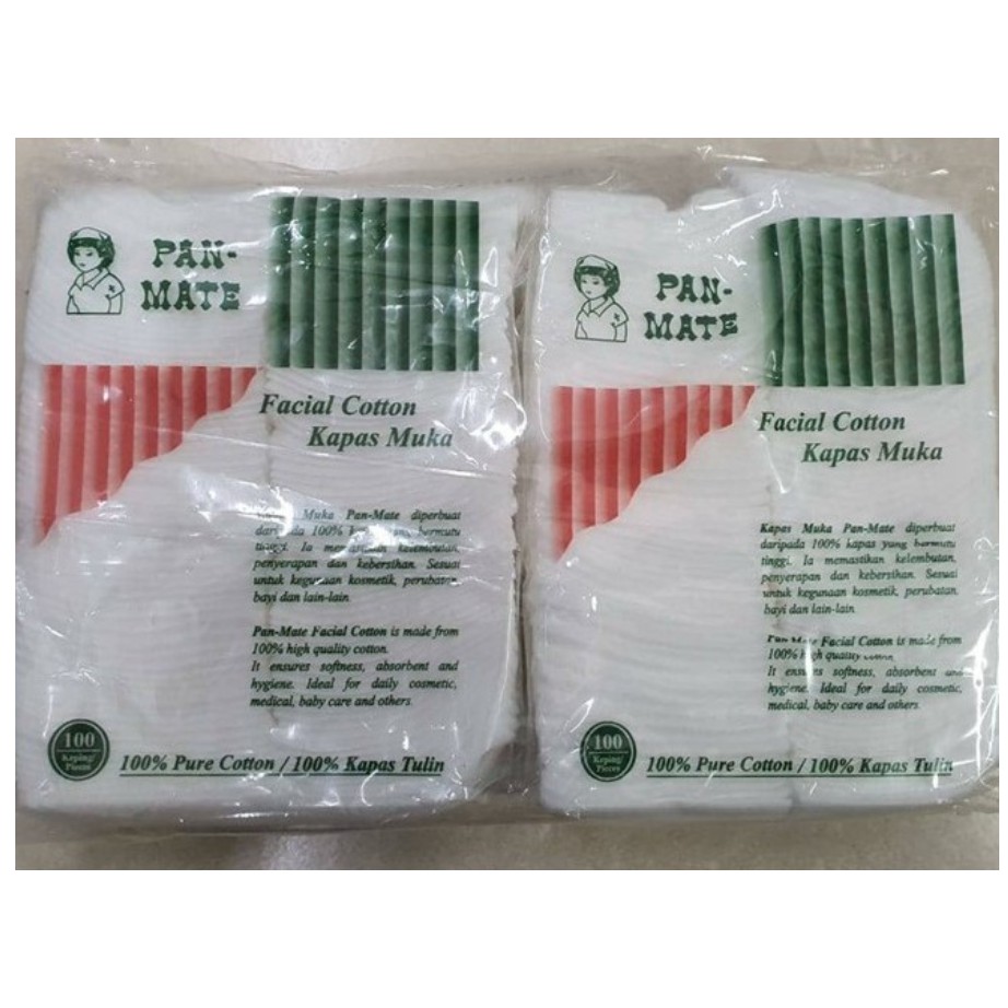 PAN-MATE FACIAL COTTON FOR SENSITIVE SKIN 100PCSX2 ** new packaging ...