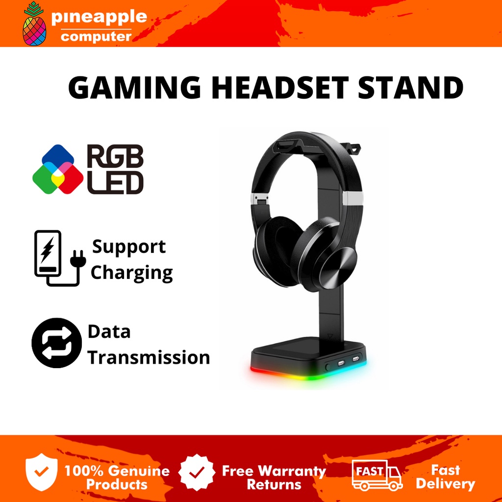 Gaming Headset Stand / Multicolor RGB Light Headset Stand / Headphone ...