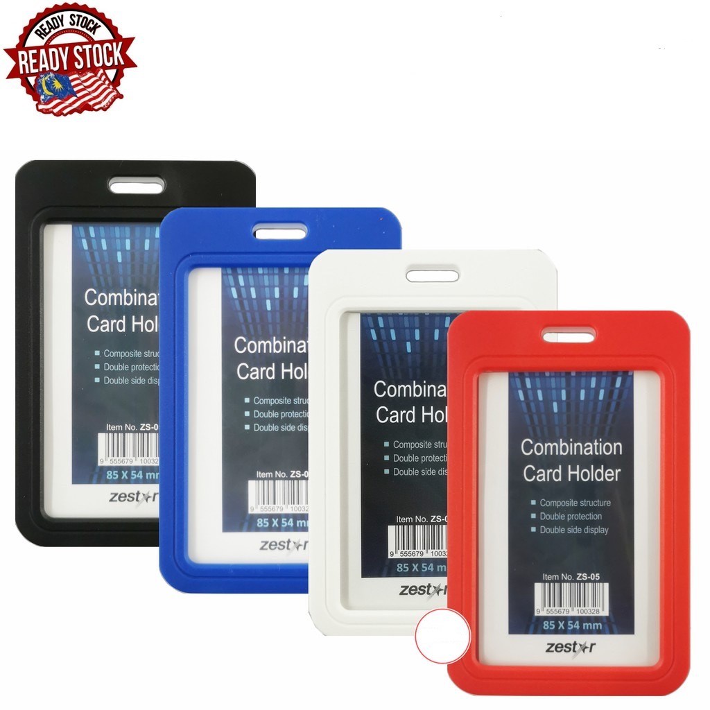 Combination ID Card Holder Double Side Display / Name Tag Holder ...