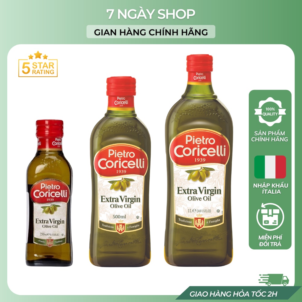 Olive Oil Extra Virgin Pietro Coricelli 7NgayShop 250 ml Imported Italy ...