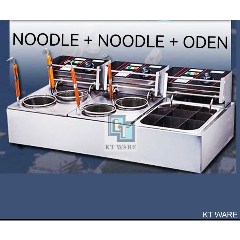 KT WARE ELECTRIC 3 TANK DEEP FRYER ODEN COOKER NOODLE COOKER COMERCIAL ...