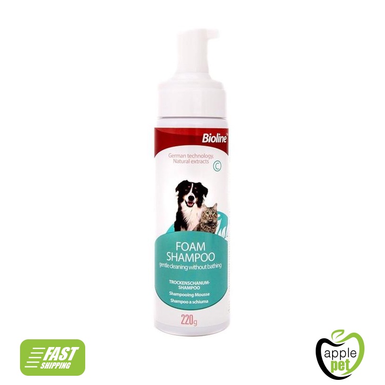Bioline Dry Foam Shampoo 220g Cats Dogs Shampoo Foam Waterless Shampoo ...