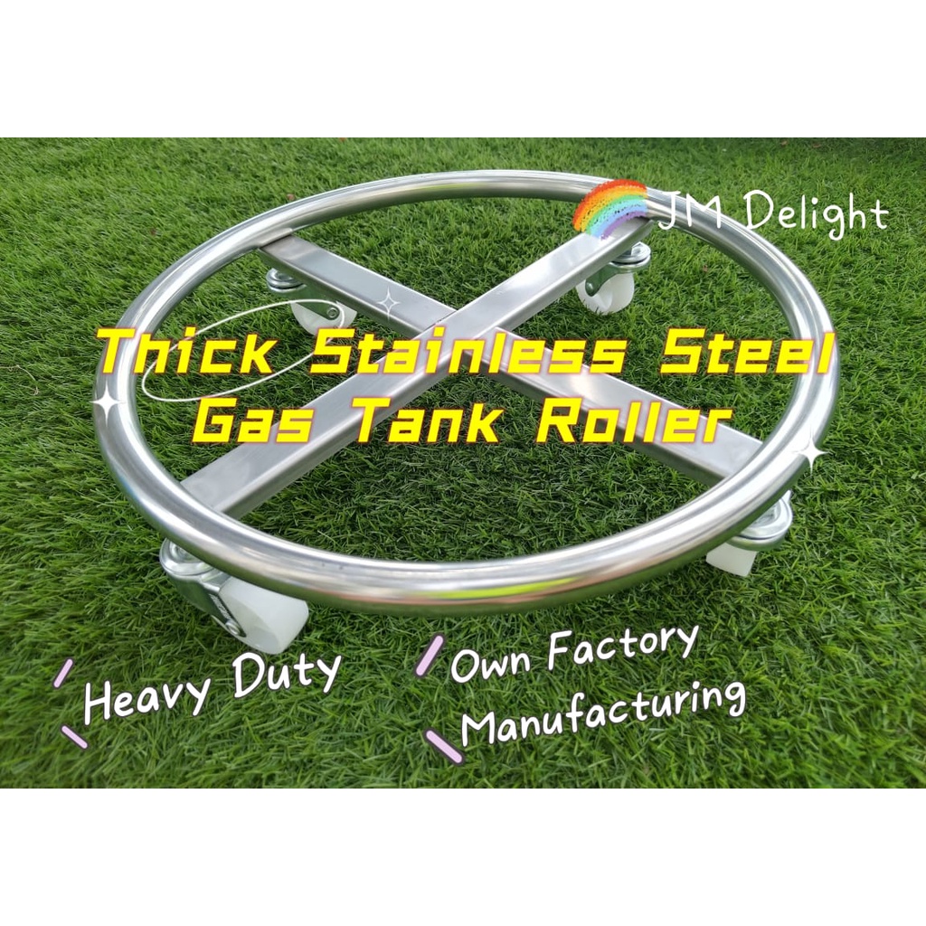 Premium Quality Stainless Steel Heavy Duty 4 Wheel Gas Tank Roller ...