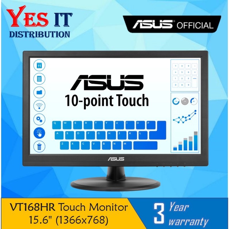 ASUS VT229H / VT168HR 21.5" / 15" FHD 5ms 60Hz Frameless Low Blue Light ...