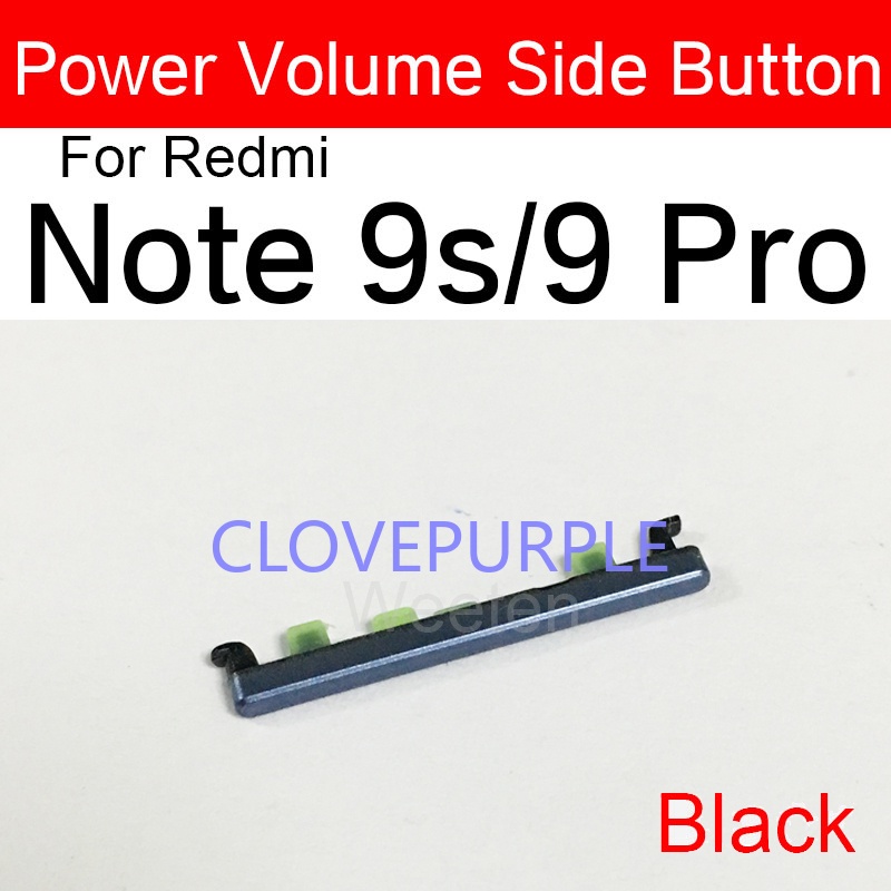 Power Volume Side Button For Xiaomi Redmi Red Rice Note 9S 9s 9 Pro Volume Power On Off Side ...