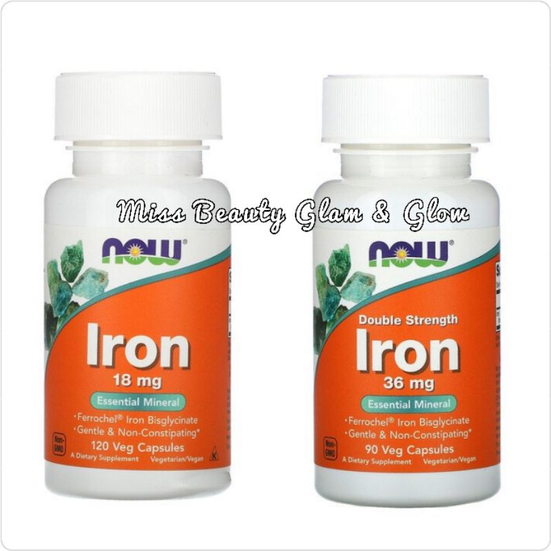 NOW Iron/Iron Complex 18mg/36mg 120/90 Veg Capsules | Shopee Malaysia