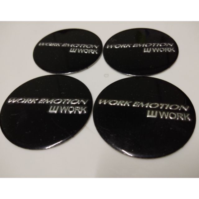 🔥4pcsx45mm (Black) Work Emotion Center Rim Cap Car Emblem Sticker🔥 ...