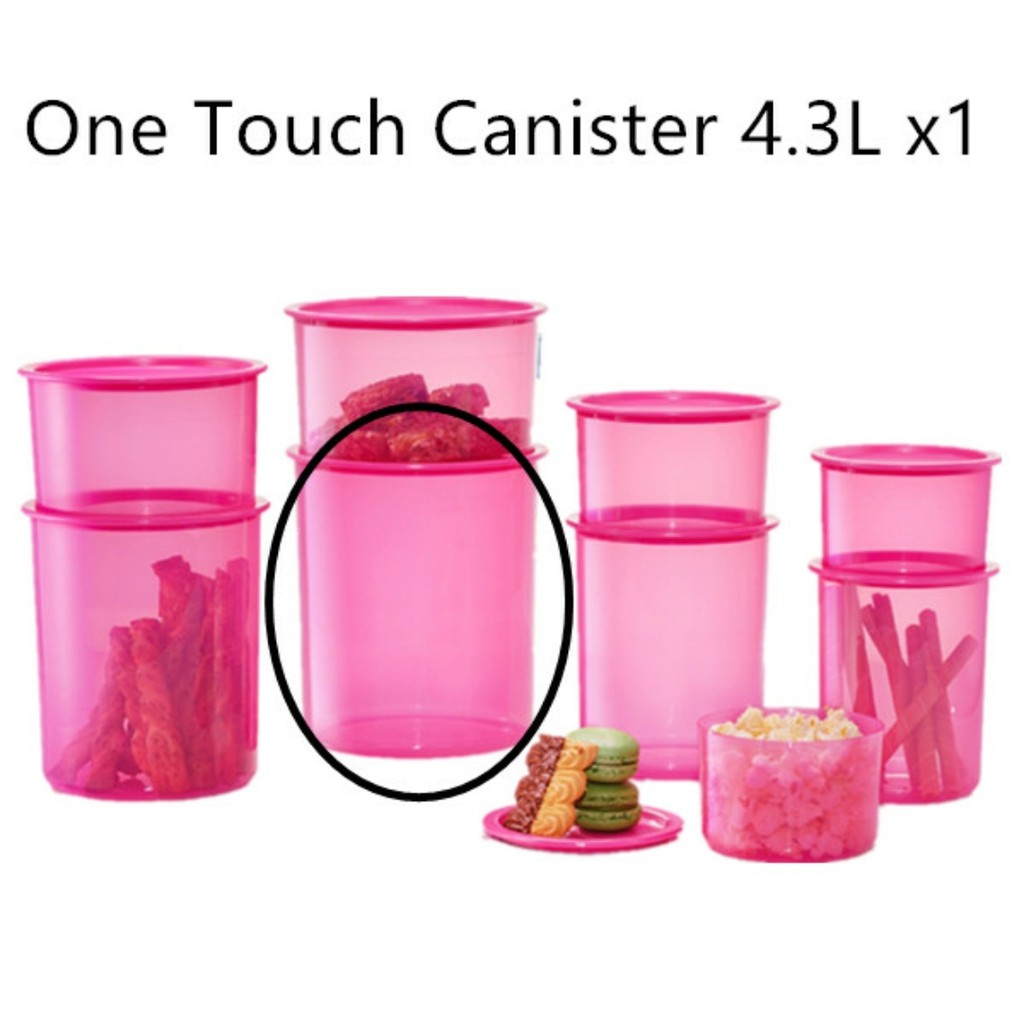 Tupperware One Touch Topper / Canister - 600ml/950ml/1.2L/1.25L/1.9L/2L/2.8L/3L/4L/4.3L | Shopee ...