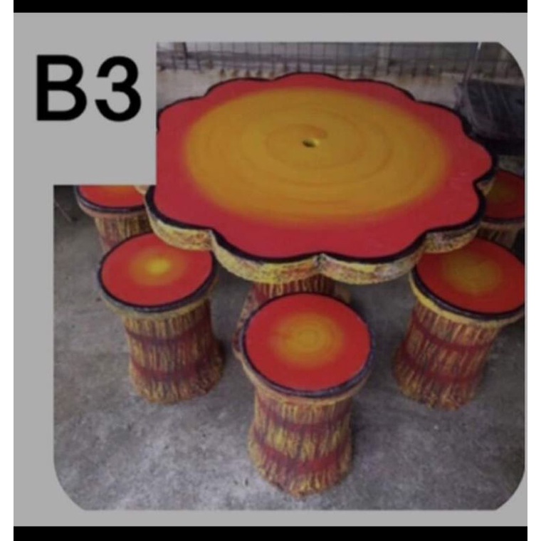 Set meja batu bulat viral | Shopee Malaysia