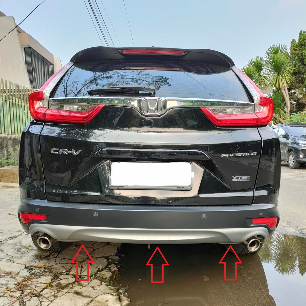 Garnish Spoiler / Rear Bumper Diffuser CRV TURBO 1.5cc 2018-2020 ...