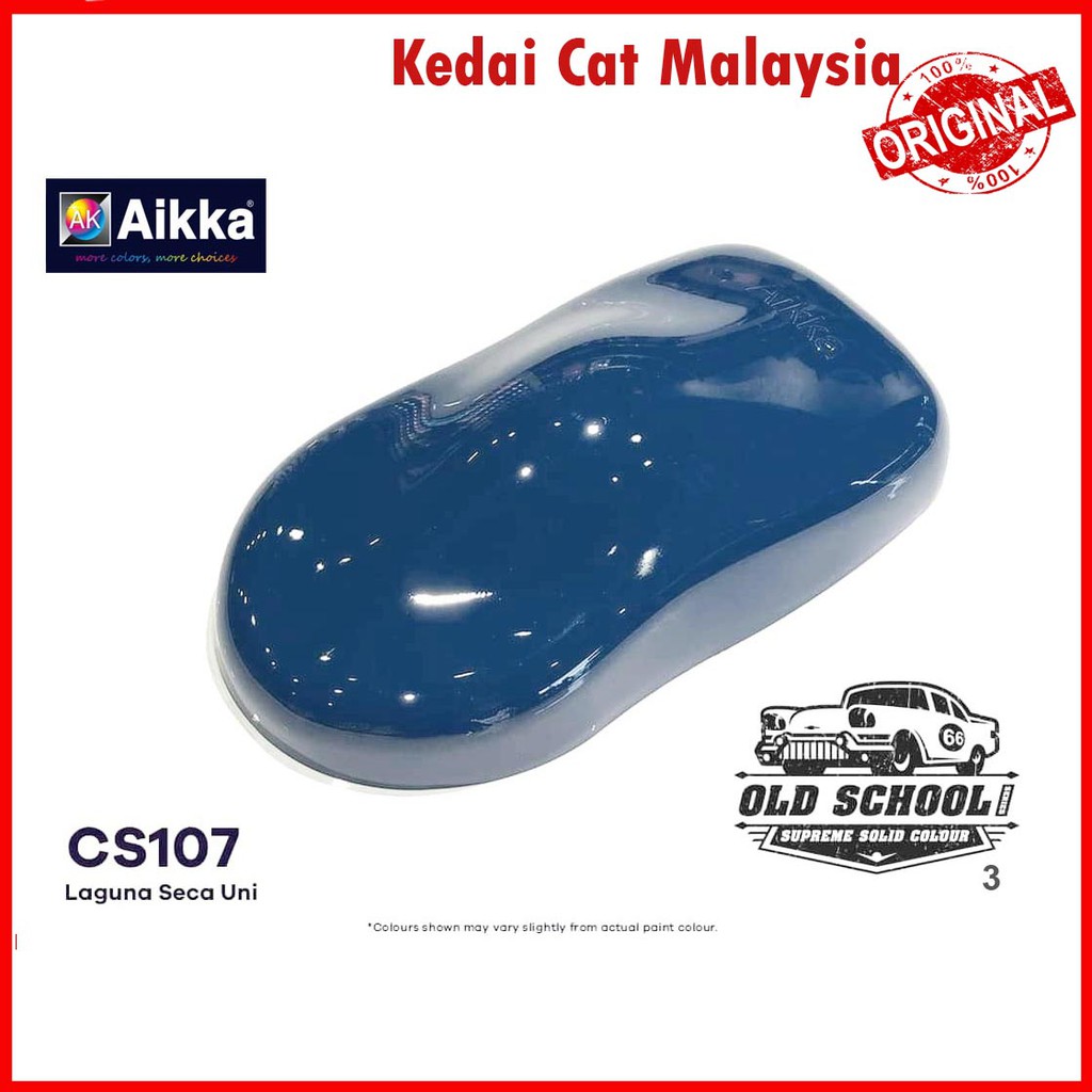 AIKKA CS107 LAGUNA SECA UNI / OLD SCHOOL SUPREME SOLID COLOUR 2K CAR PAINT / Cat kereta | Shopee ...