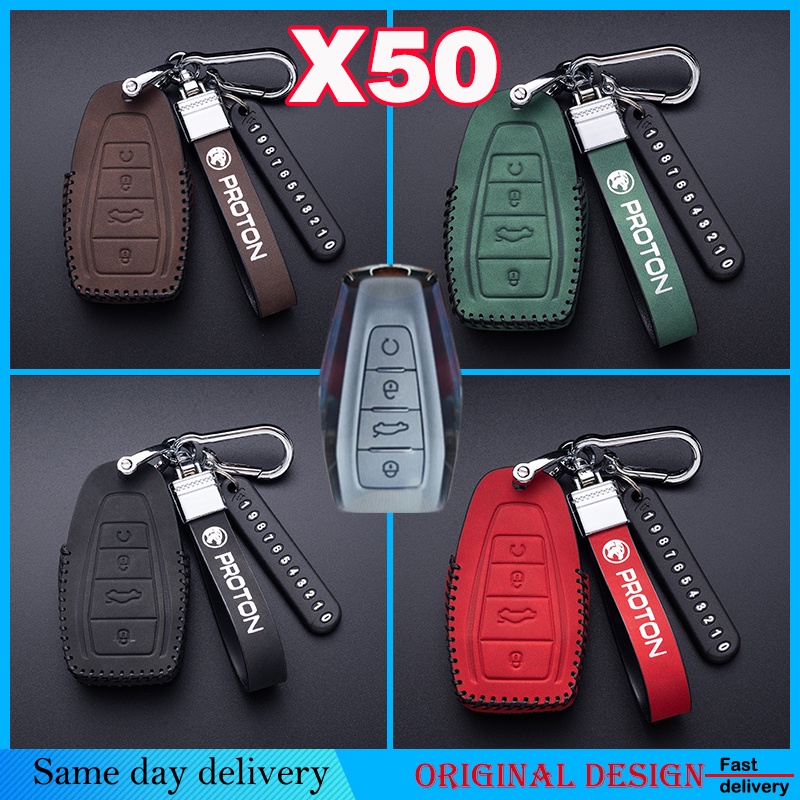 [NEW] Proton X90 x50 key cover Keyless Car X50 Leather Key Case ...