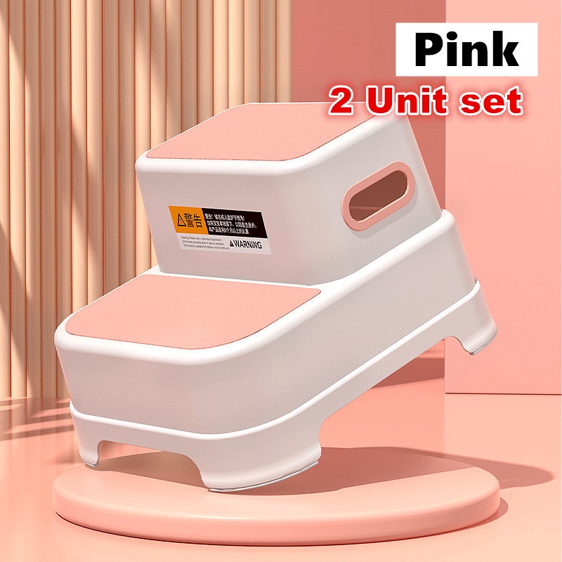 2 Step Kids Step Thick Plastic 2 Step Stool Kid Toddler Stool Toilet ...