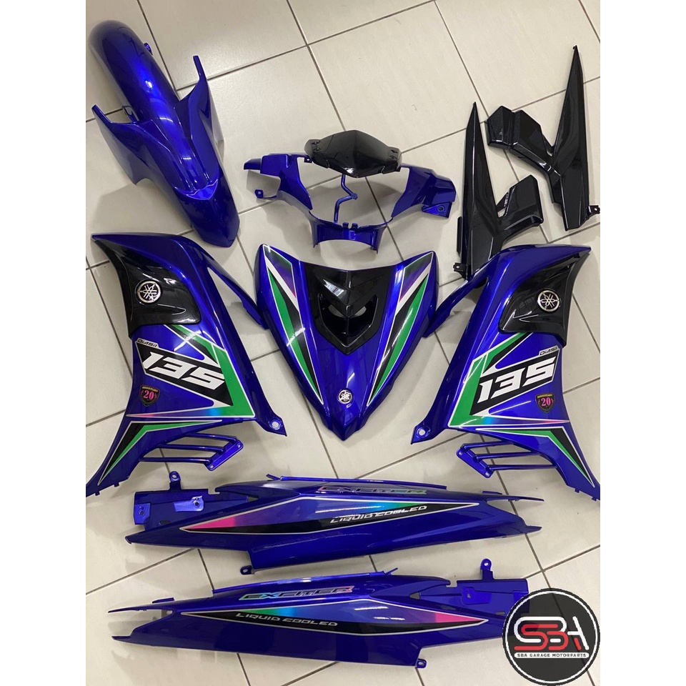YAMAHA LC LC135 V6 V7 DPBMC BIRU ANNIVERSARY - COVERSET BODYSET SIAP ...