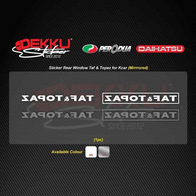 Sticker decal - Taf & Topaz (mirrored) | Shopee Malaysia