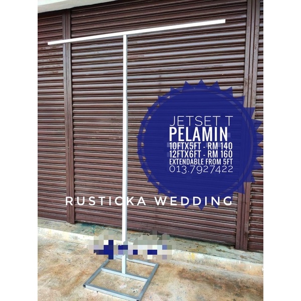 Jetset Besi Lurus Backdrop Pelamin Jackset Jetset Bulat T Wedding Stage ...