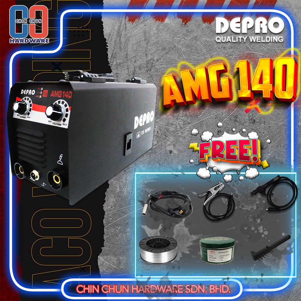 DEPRO AMG-140 GASLESS MIG WELDING MACINE 2 IN 1|GASLESS MIG|WELDING ...