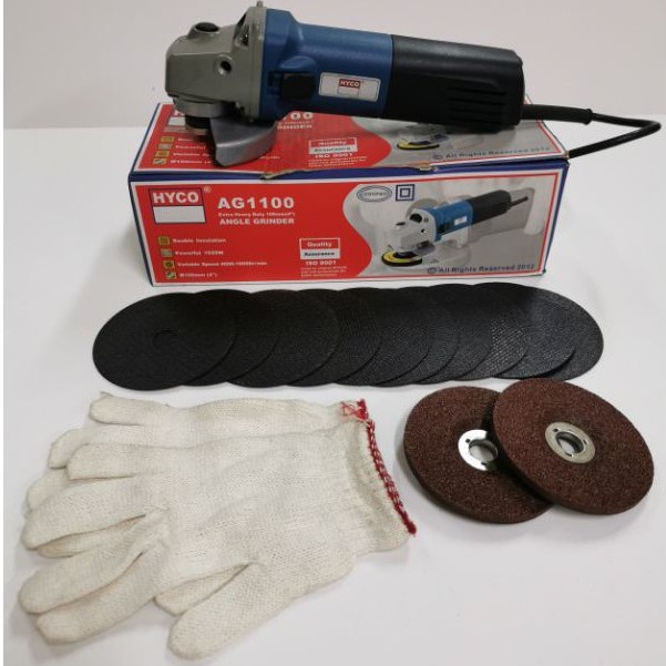 100% ORIGINAL 100MM HYCO AG1100 ANGLE GRINDER 4" 1020w BOSCH MAKITA DCA ...