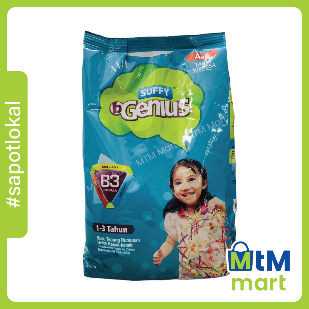 Suffy B Genius Asli 900g / Susu Tepung Rumusan Untuk Kanak-Kanak 1-3 ...