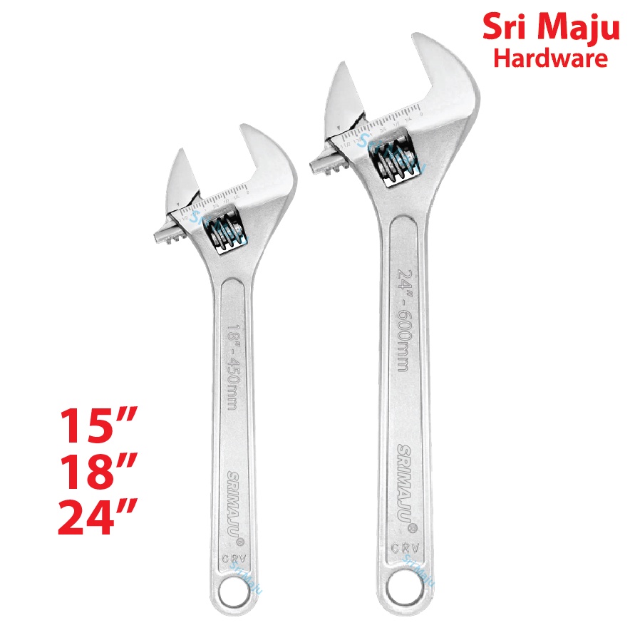 MAJU SPN-SF 15 18 24 Inch Adjustable Spanner Wrench Wide Jaw Opening ...