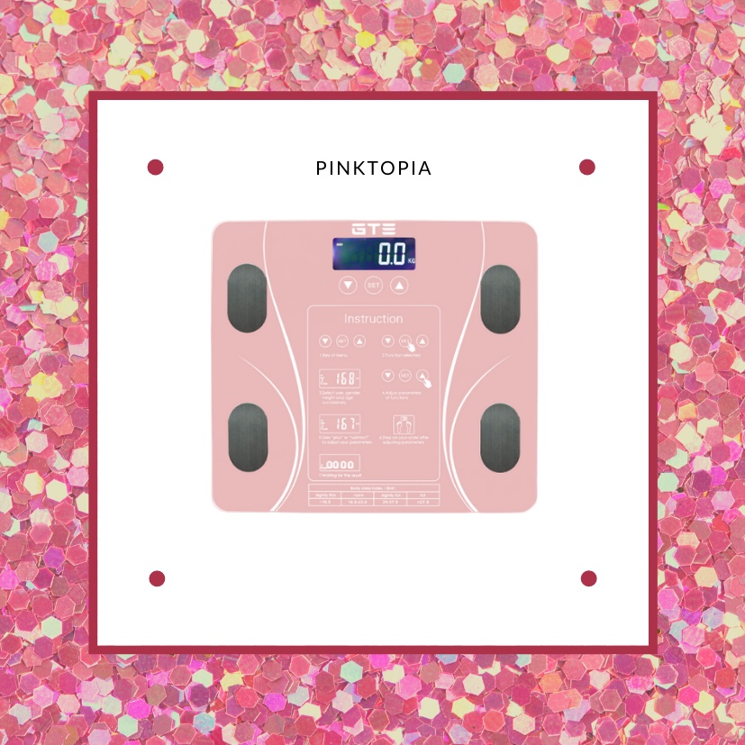 [🇲🇾Ready Stock] Pinktopia Pink Weighing Scale Function English LED ...