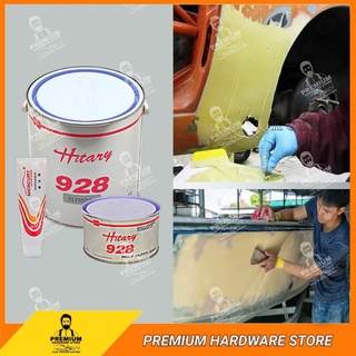 MERCURY NISSAN HITARY 928 POLY CAR PUTTY WITH HARDENER 1KG & 4KG (GREY ...
