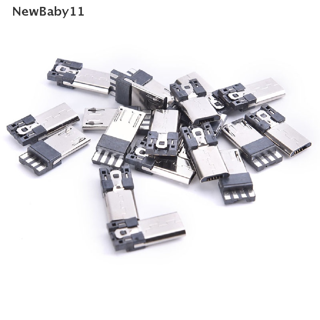 (hotsale) 20 pcs 4 Pin Micro USB Jack USB Plug Male Connector Port ...