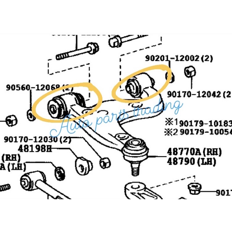 TOYOTA ALTEZZA SXE10 GXE10 REAR UPPER ARM BUSH JAPAN JIKIU | Shopee ...
