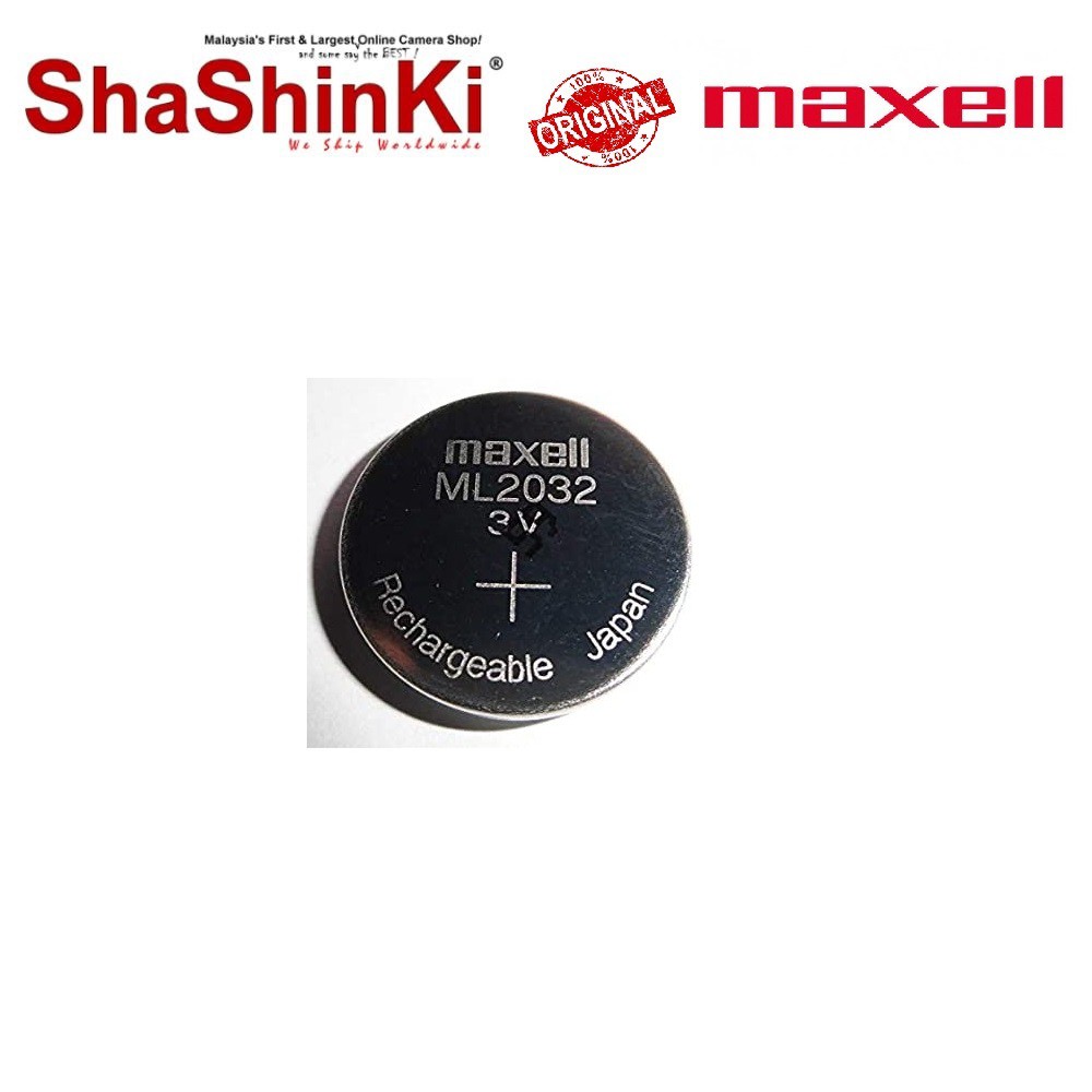 Maxell ML2032 Rechargable 3V Coin Cell Lithium Motherboard CMOS Battery | Shopee Malaysia
