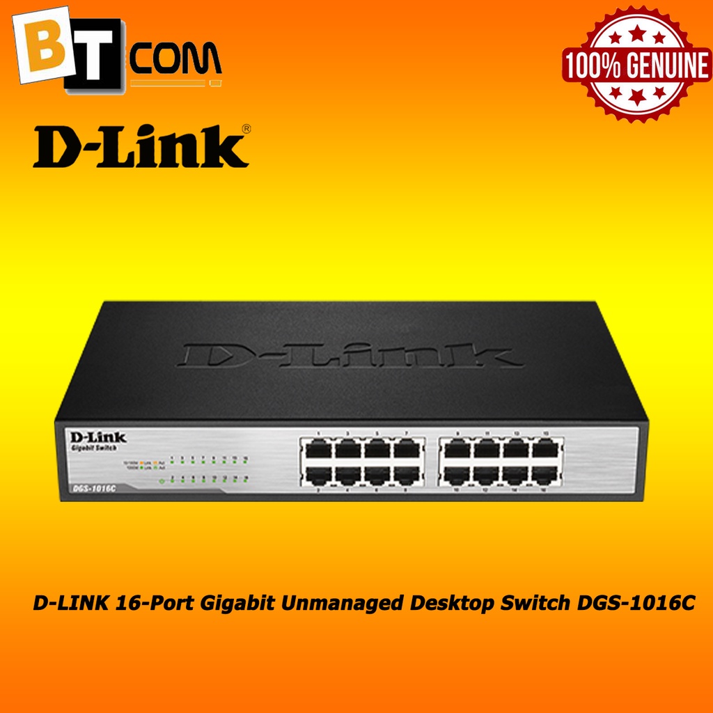 D-LINK 16-Port Gigabit Unmanaged Desktop Switch DGS-1016C | Shopee Malaysia