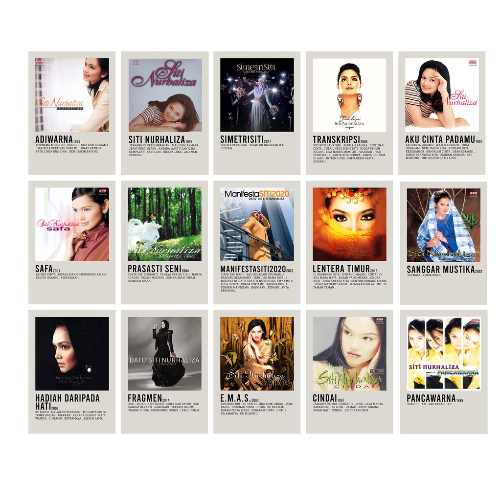 【READY STOCK】Poster Cover Album by Dato' Siti Nurhaliza for Room/Barber ...