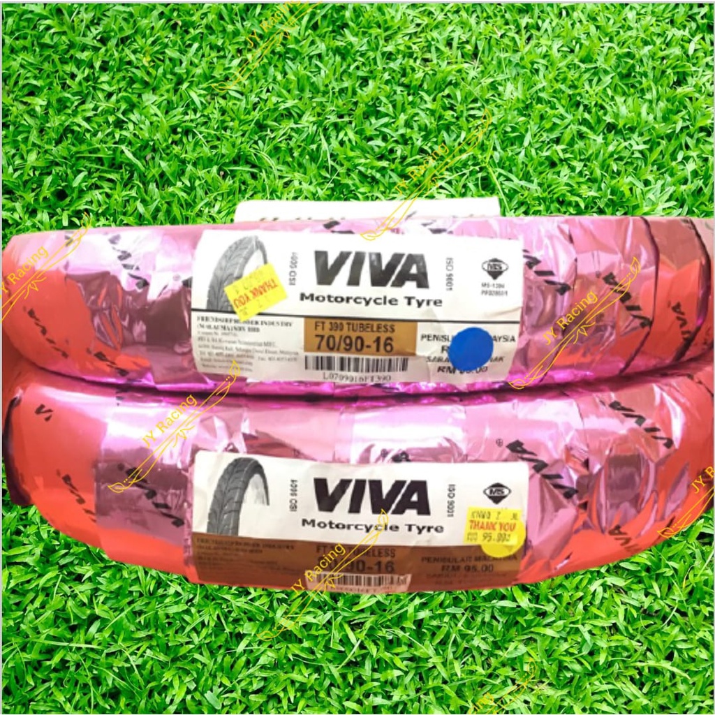 VIVA TUBELESS TYRE FT390 70/90-14, 80/90-14 (Bunga Tajam/Potong Air ...