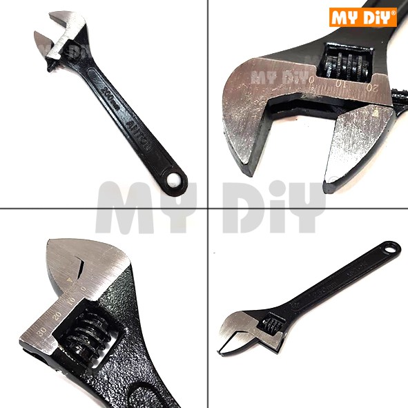 MY DIY - Anton Adjustable Wrench Size 8”, 10” 12” Spanar | Shopee Malaysia