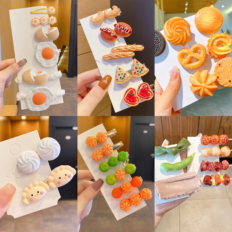 Simulation Food Hairpin Female Cute Hair Accessories Side Bangs Clip ...