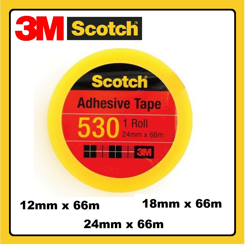 3M Scotch Adhesive Tape 530 3'' core 66m | Shopee Malaysia