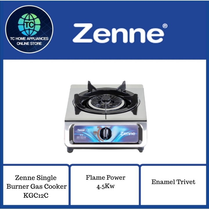 Zenne Single Burner Table Top Gas Cooker (KGS12C) | Shopee Malaysia