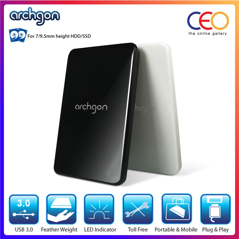 Archgon Sky USB 3.0 2.5" SATA for 7/9.5 mm disk drive HDD SSD ...