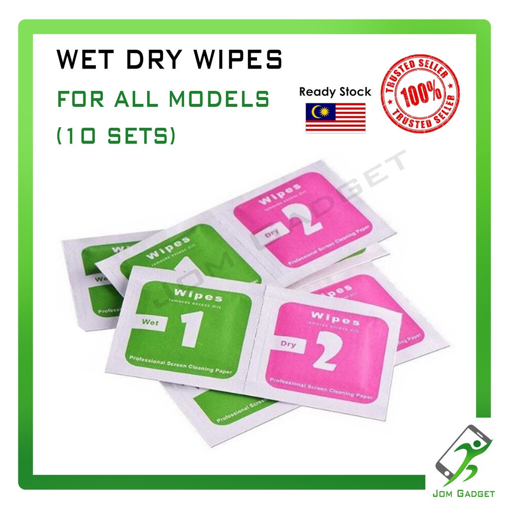 【Stok Sedia Ada】10PCS Kain Lap Alcohol Wipes Pad Basah & Kering untuk ...