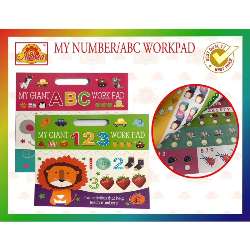 My Giant ABC & GIANT 123 Work Pad | Andrea | Shopee Malaysia