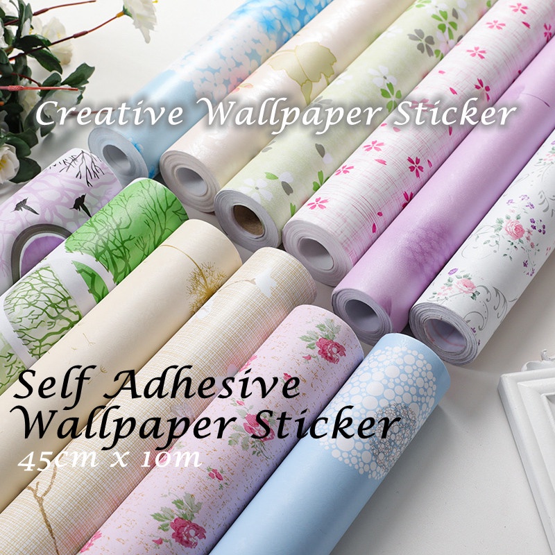 (45cm x 10m)Wallpaper Self-adhesive PVC Sticker Bedroom Living Room ...