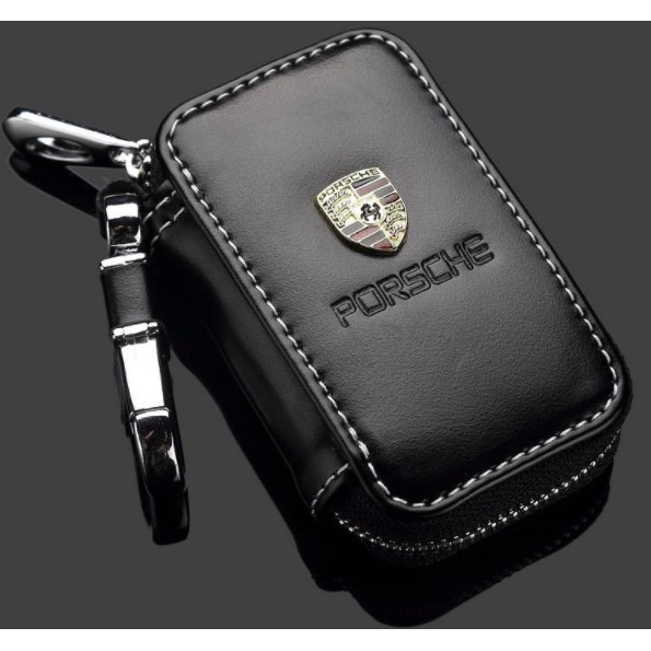 Porsche Car Key Pouch / Key Chain / Key Holder Genuine Cow Leather ...