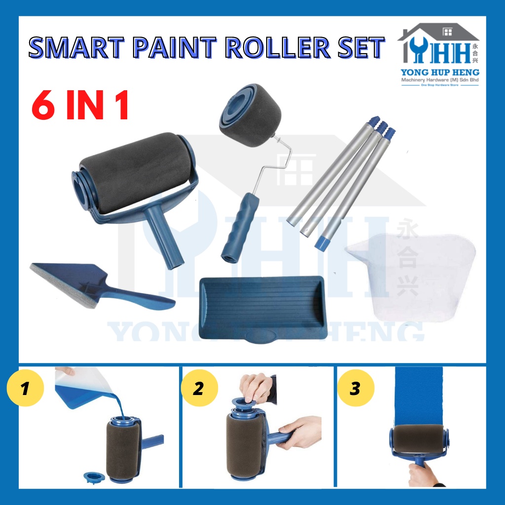 6 in 1 Smart Paint Roller DIY Painting Brush Tool Painting Accessories ...