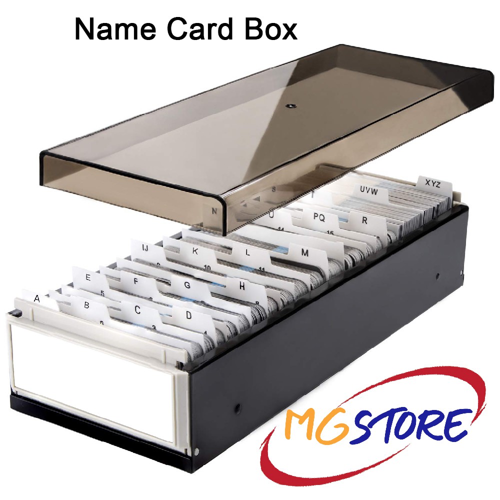 Business Card Organiser / Name Card Box ( Random Colour ) | Shopee Malaysia
